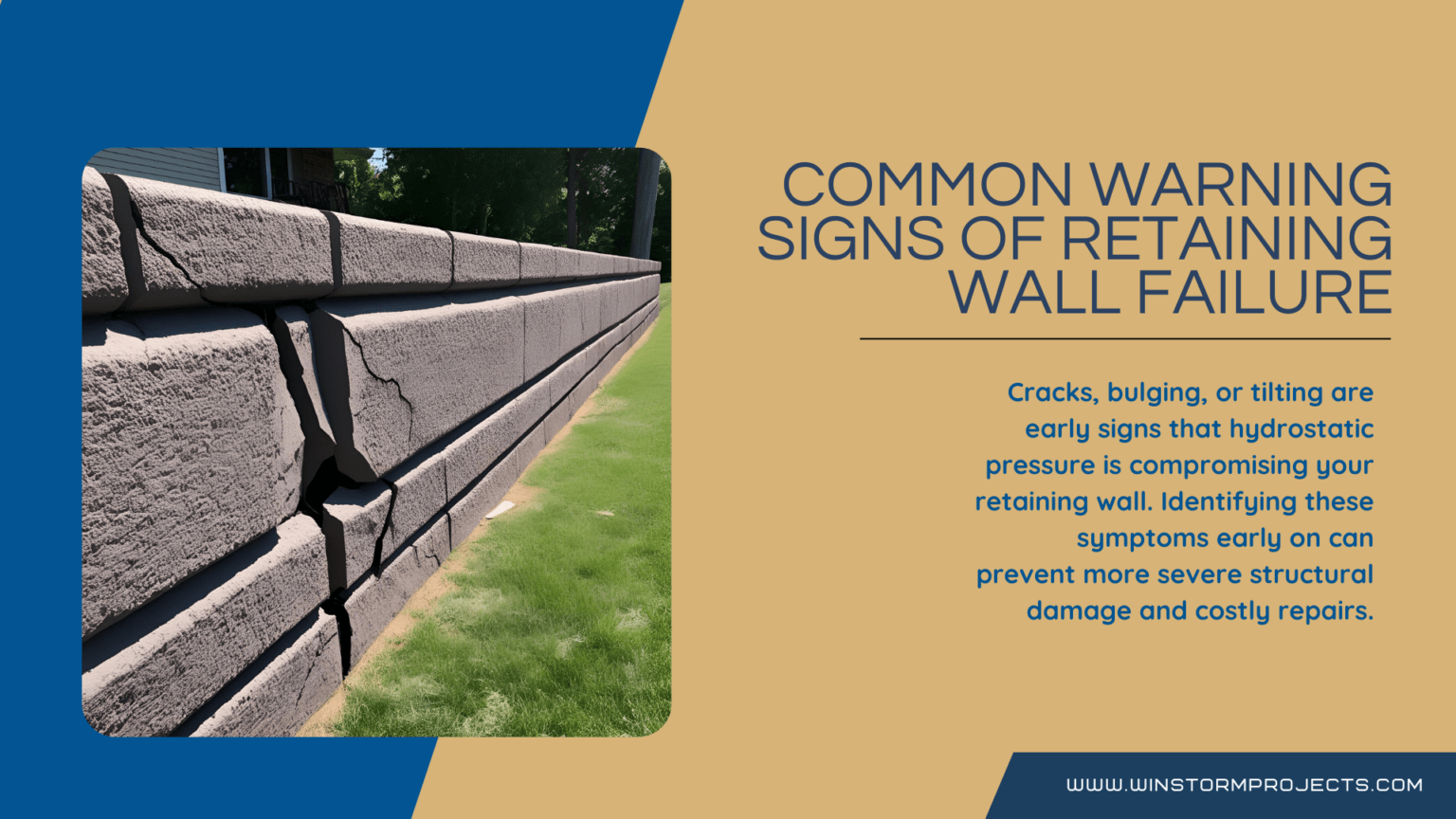 Retaining Wall Failure: Hydrostatic Pressure Solutions | Winstorm Projects